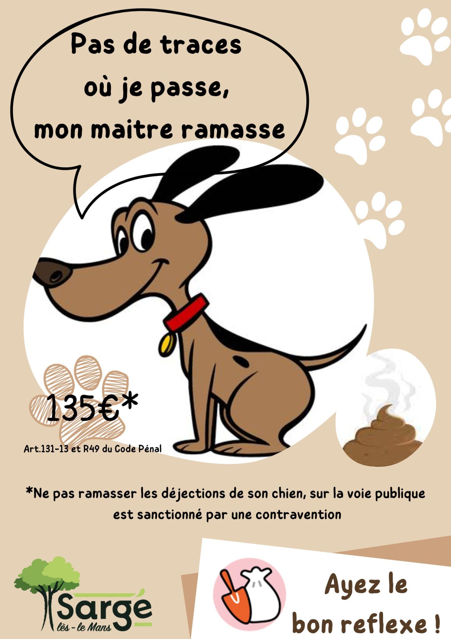 DÉJECTIONS CANINES - Ville de Sargé-lès-Le Mans, Sarthe (72)